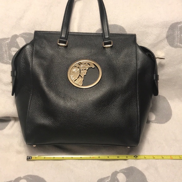 Versace Collection | Bags | Authentic Versace Collection Black Pebbled ...